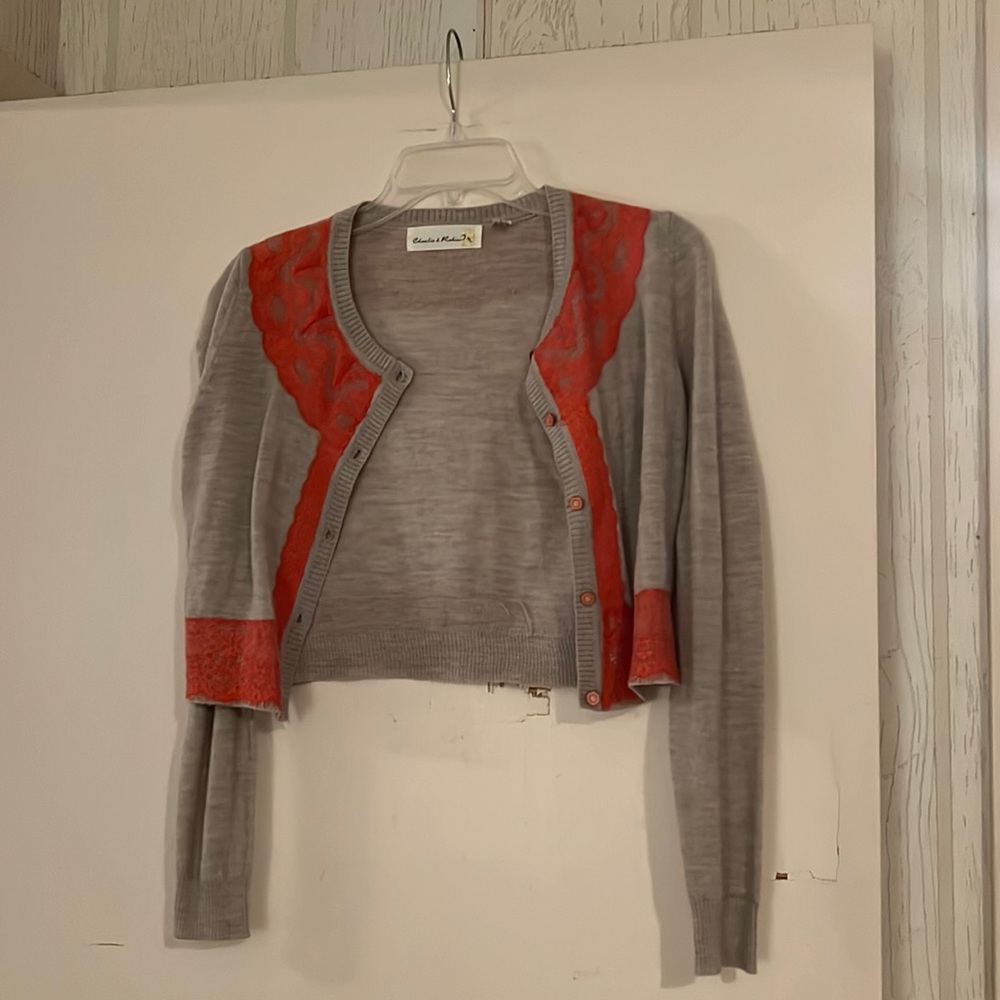 Anthropologie Charlie & Robin Cardigan With Lace Deta… - Gem